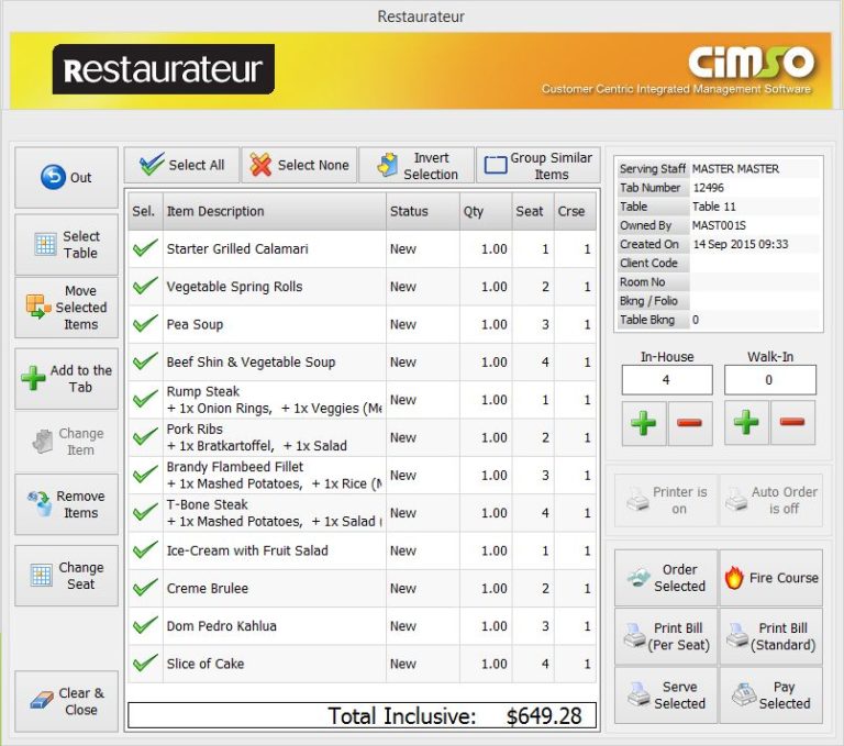 - CiMSO's integrated point of sale solution